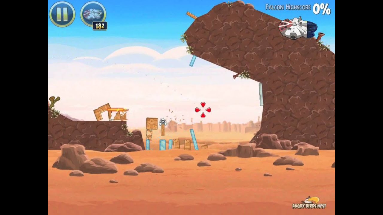 Angry Birds Star Wars 1-13 Tatooine Millennium Falcon Gold Medal - YouTube