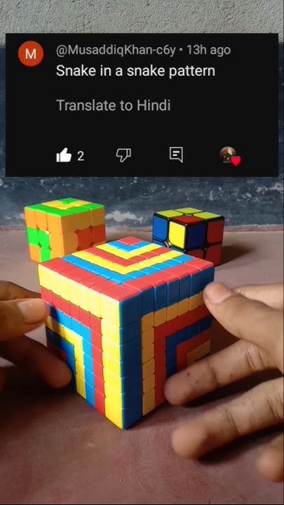 Rubik's cube snake in a snack pattern 😍 - YouTube