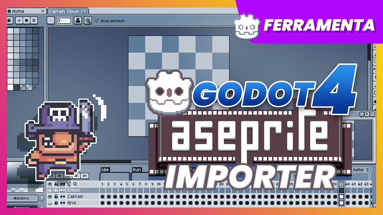 Importar Animações do Aseprite diretamente na Godot 4 - YouTube