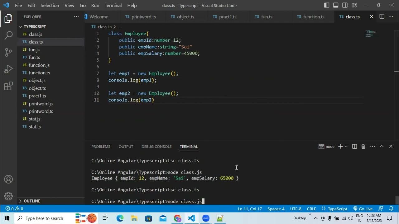 TypeScript - 04 Class and Object - YouTube