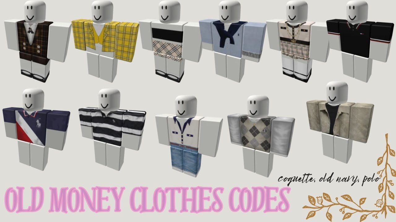 🎀OLD MONEY CLOTHES CODES FOR ROBLOX🎀 ||sunnycodes|| Bloxburg - YouTube
