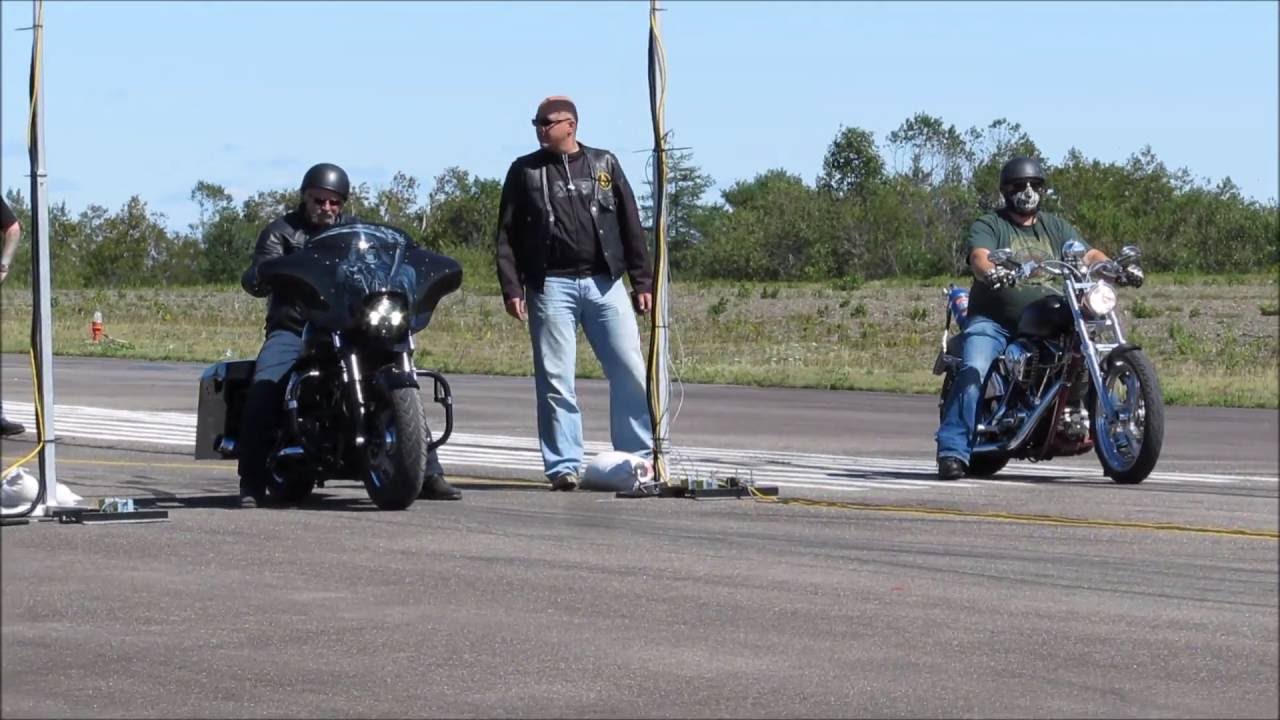 Motorcycle time trials Wharf Rat Rally Nova Scotia (lots of Harley ...