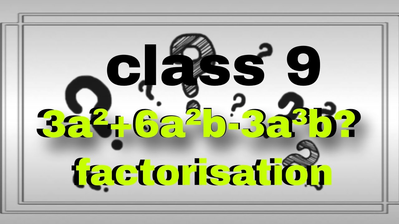 factorisation methods - YouTube