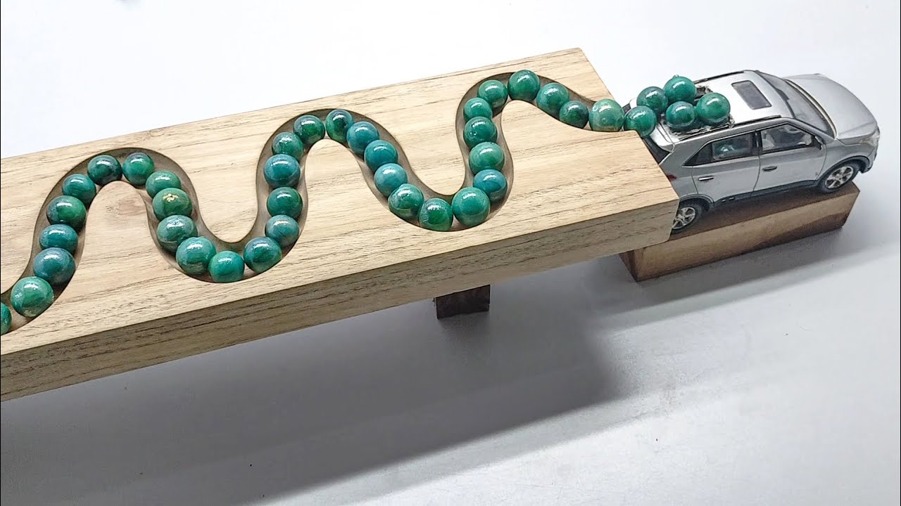 Marble Run Race |Marble Load In Hyundai Creta Car |S-Type Wooden Marble ...