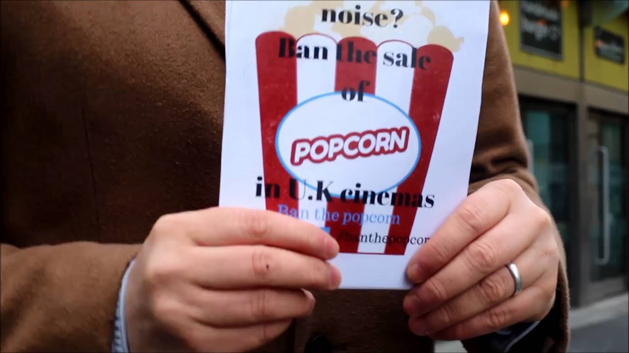 Cinema-goer starts petition to ban popcorn at the movies - YouTube