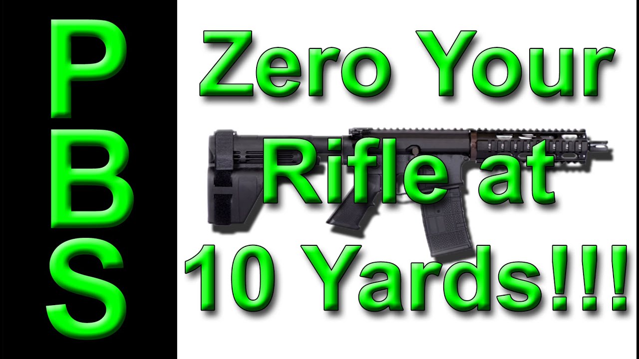 Zero AR15 pistol for 50m from 10 yards technique results - YouTube