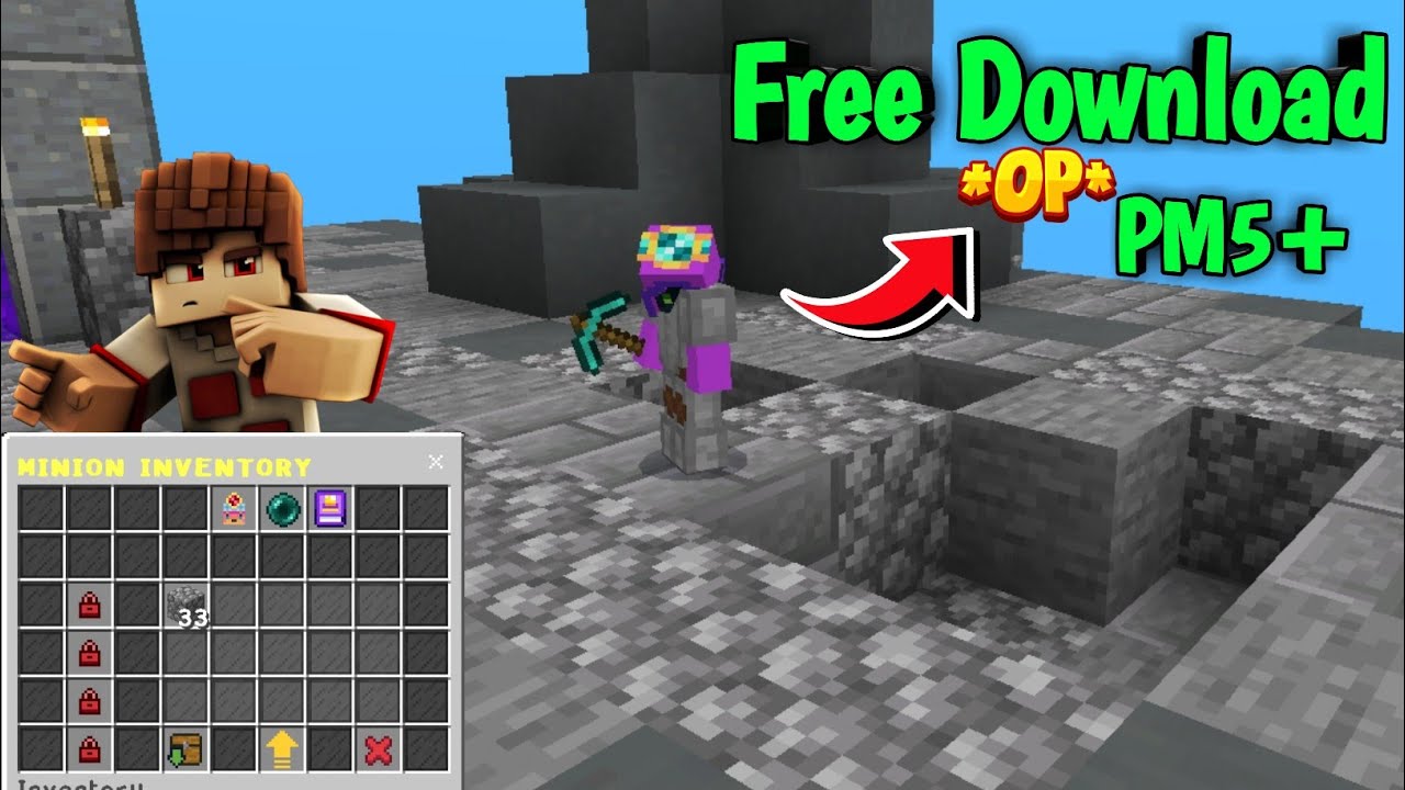 Hypixel Like Minion Plugin For Pocketmine 5 || Free download - YouTube