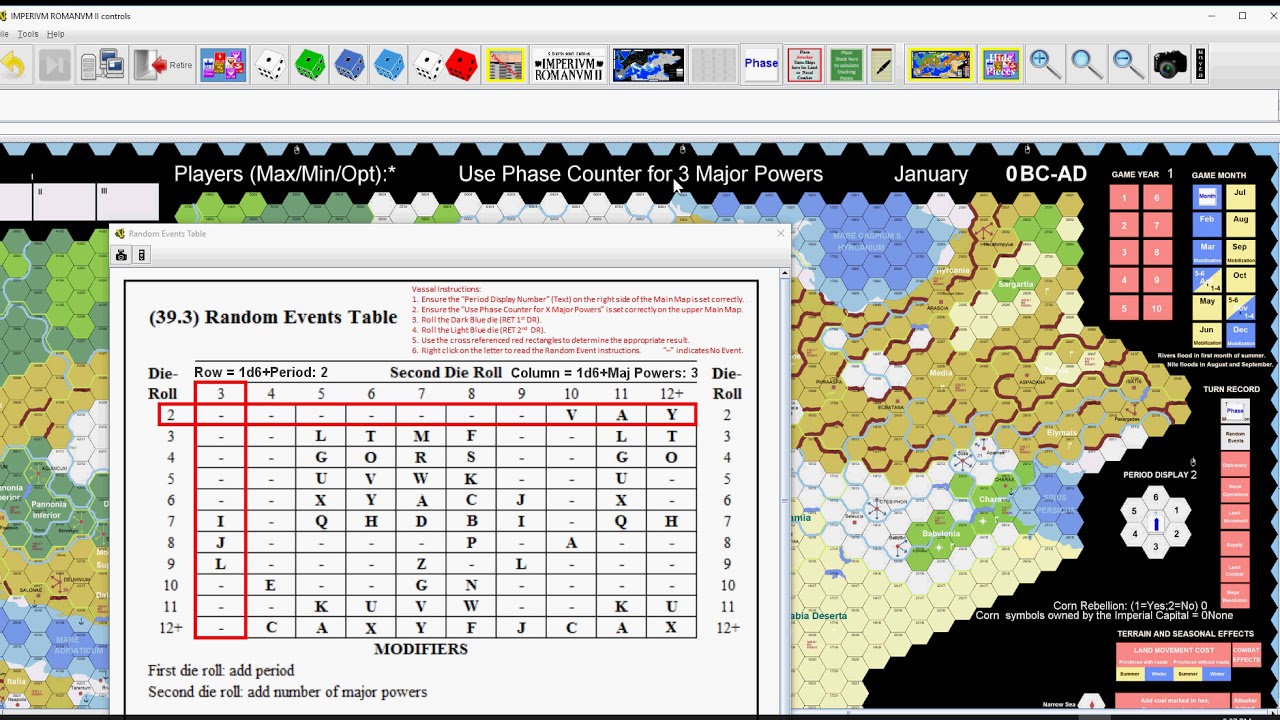 IMPERIVM ROMANVM II Random Events Table Demonstration - YouTube