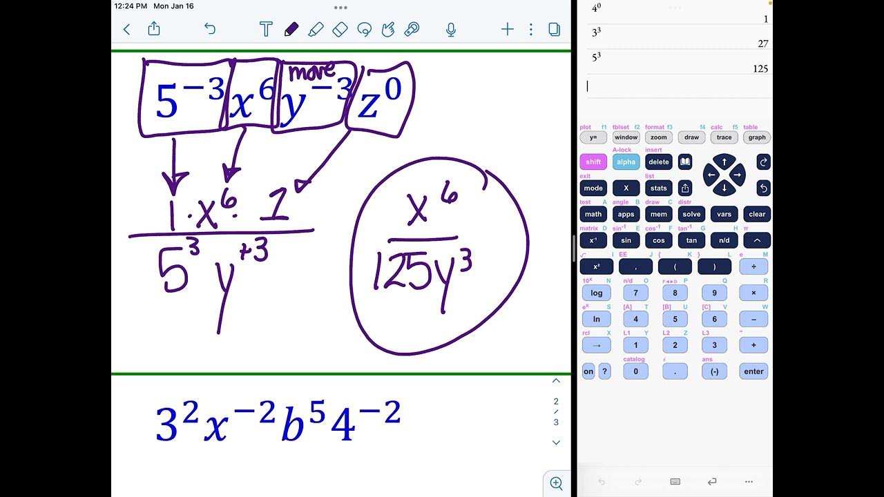 Gen Alg 1B 7-1 Zero and Negative Exponents - YouTube
