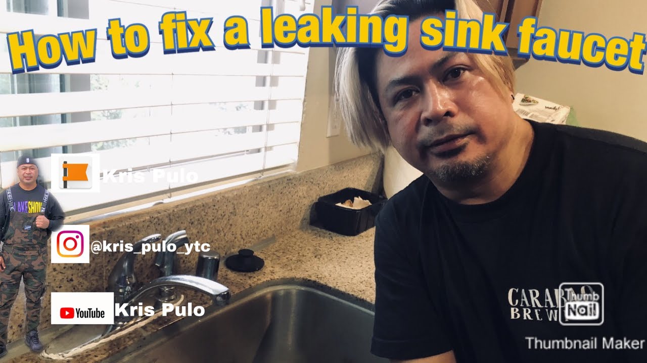 How to fix a leaking faucet sink/Quick and easy way to fix a leaking ...