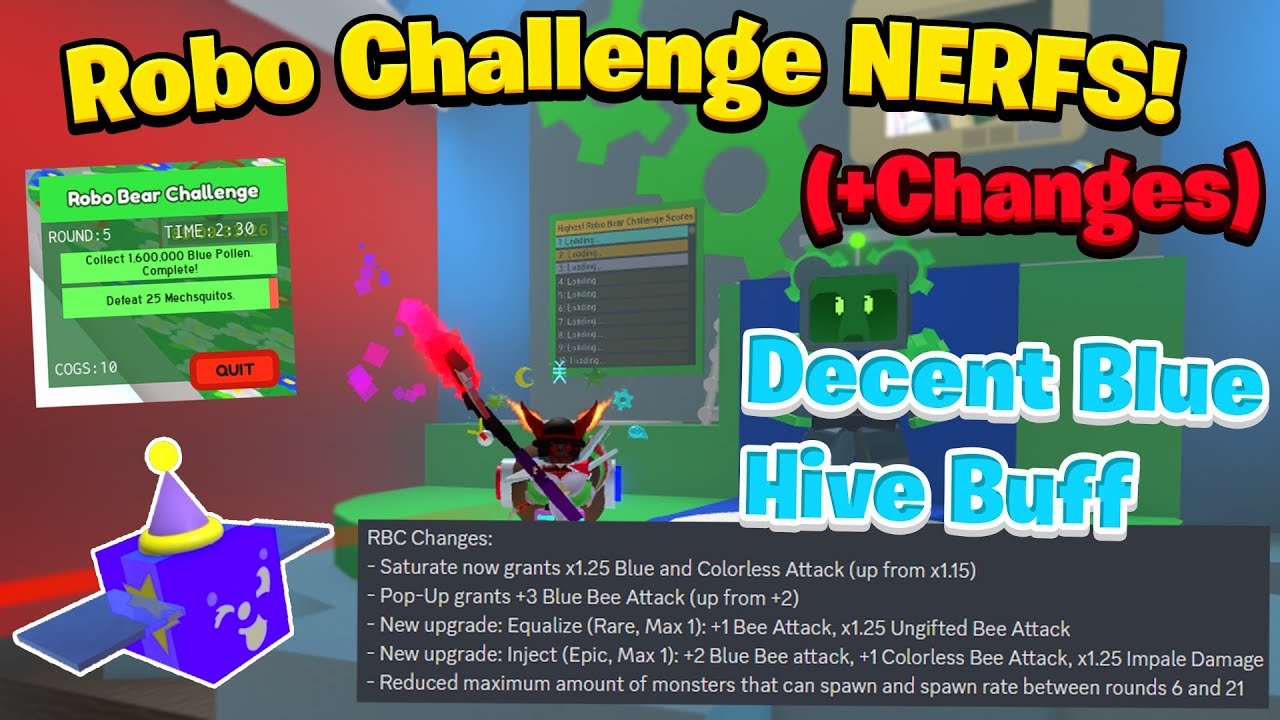 Robo Challenge NERFS/CHANGES! (Blue Buff) | Bee Swarm Simulator 🐝 - YouTube