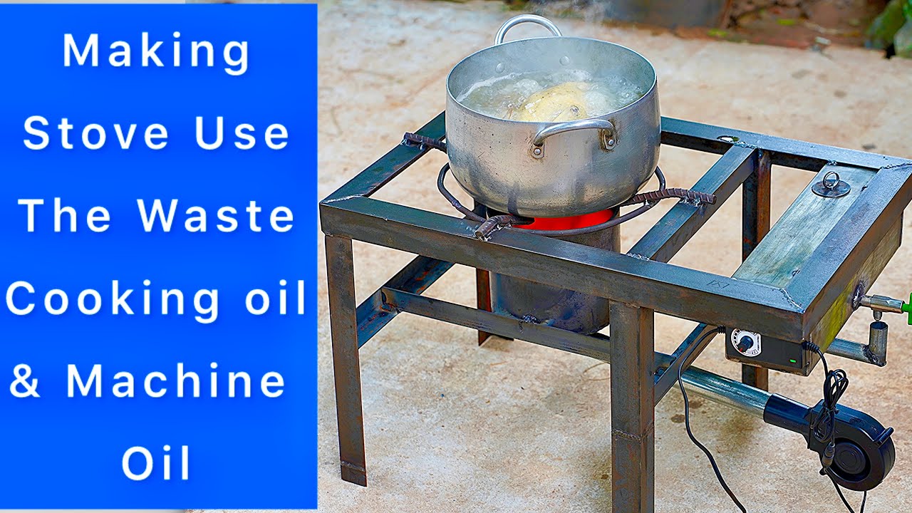 Making Stove Using Waste Cooking Oil & Machine Oil - YouTube