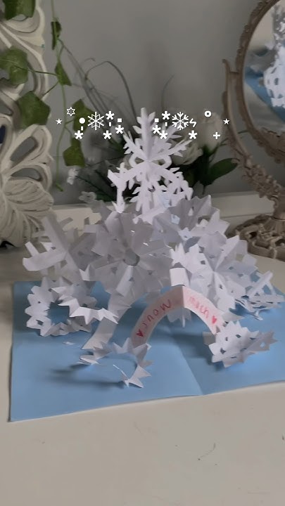 DIY pop up snowflake card 🥹 ️ #christmas #diy - YouTube