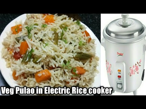 How to prepare vegetable pulao in Electric Rice cooker//15min - YouTube