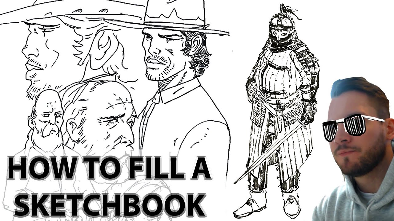 How to fill a sketchbook DRAW WITH ME - YouTube