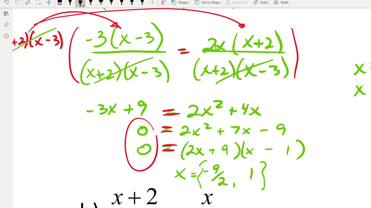 Solving Rational Equations - YouTube