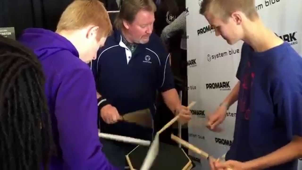 Matthew Hinkle and Gary Rudolph drumming with Scott Johnson of the Blue ...