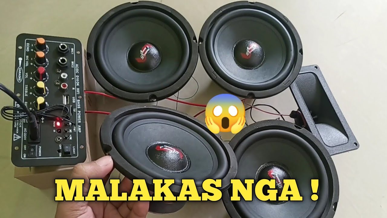 D10 Amplifier Kakayanin kaya 4pcs Crown 50watts Speaker - YouTube