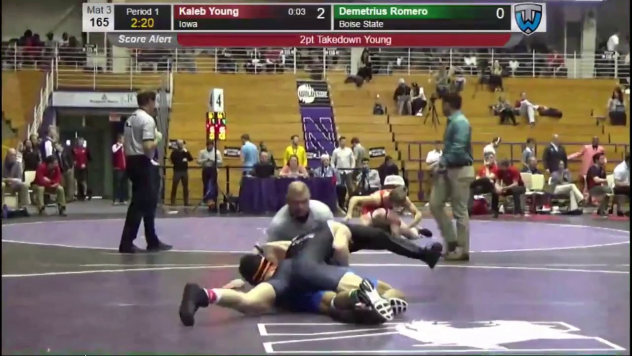 Kaleb Young (Iowa) vs Demetrius Romero (Boise State) - Midlands ...