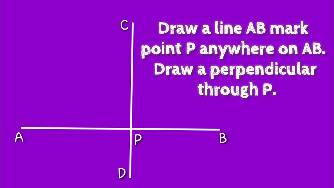 Draw A Line Ab Mark A Point P Anywhere On It Draw A Perpendicular