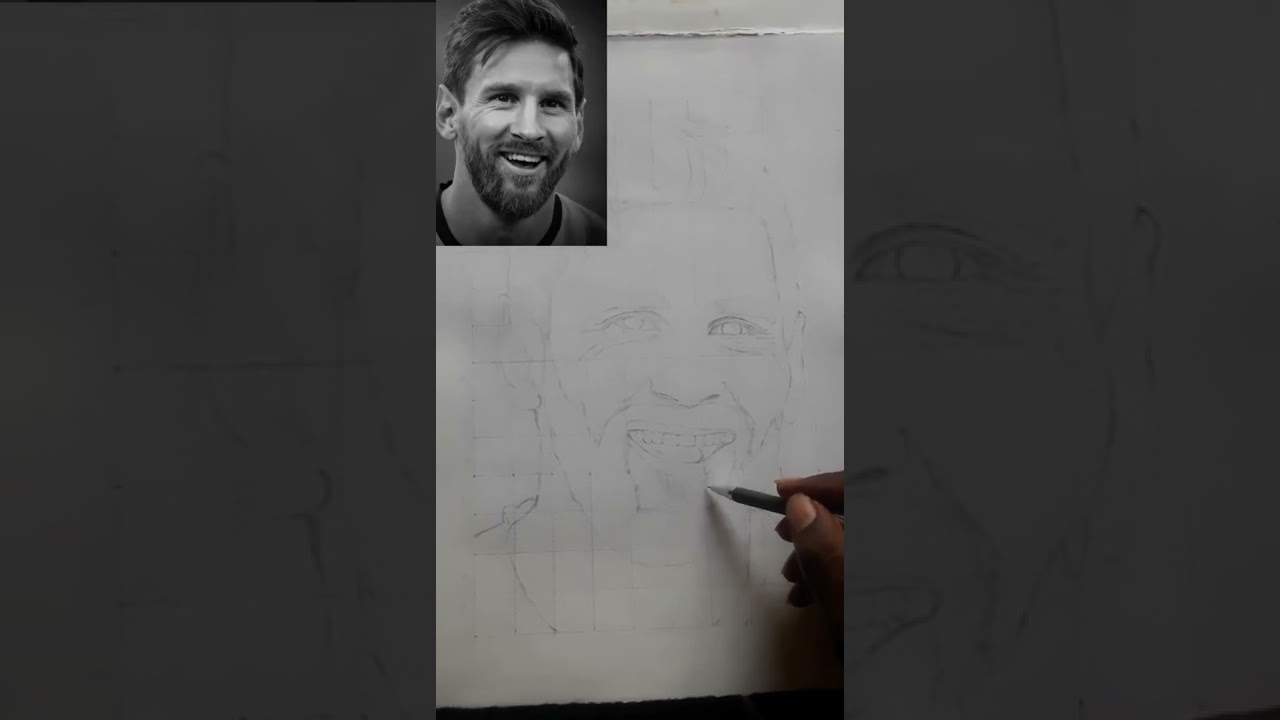 Lionel Messi drawing // outline complete 👍🙂 - YouTube