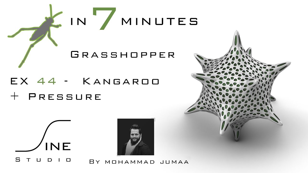 Grasshopper tutorial in 7 minutes - EX 44 - Kangaroo + Pressure - YouTube