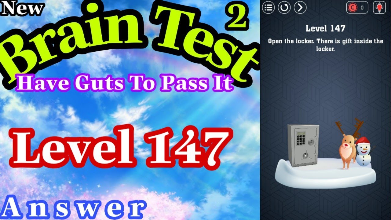 《Brain Test Level 147》Have Guts To Pass It - Answer Solution / Đáp Án ...
