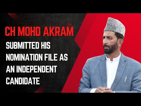 Ex MLA Ch Mohd Akram steps out to file his nomination as an independent ...