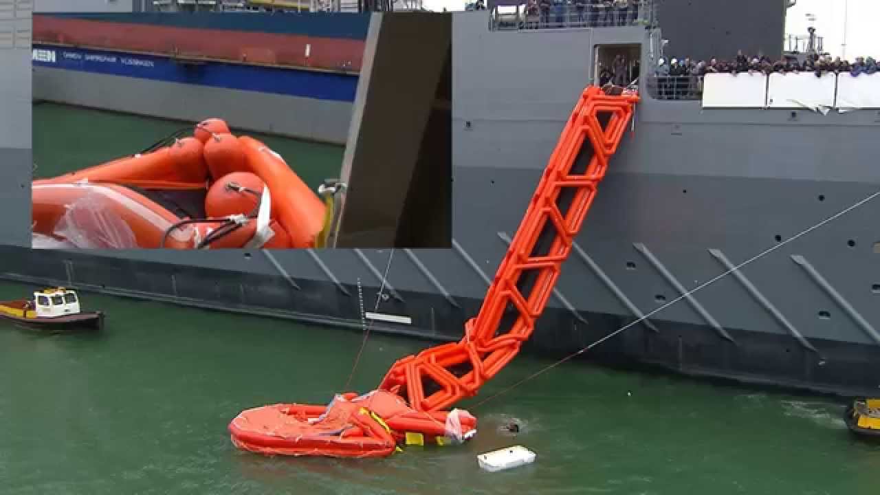 Testing Raft & Slide Zr.Ms. Karel Doorman - YouTube