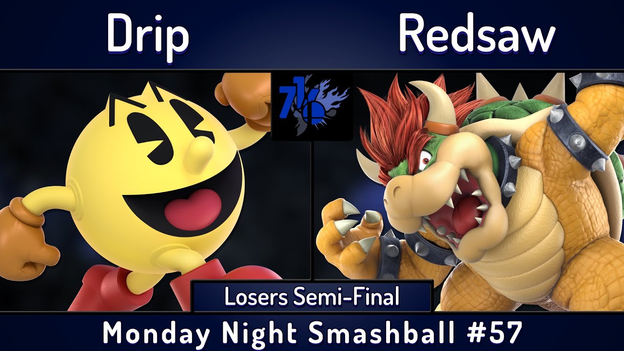 MNS # 57 | Drip (Pac-Man) vs Redsaw (Bowser) | Losers Semis | SSBU ...