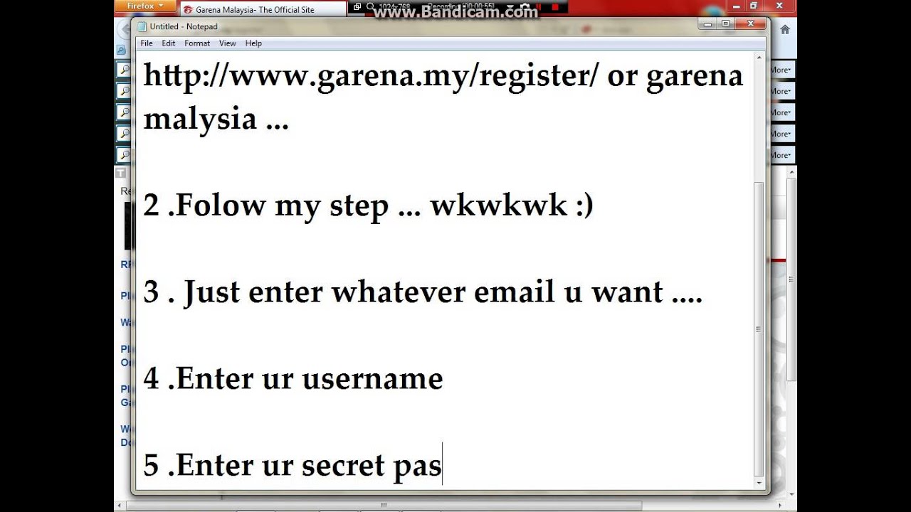 how to create garena account - YouTube