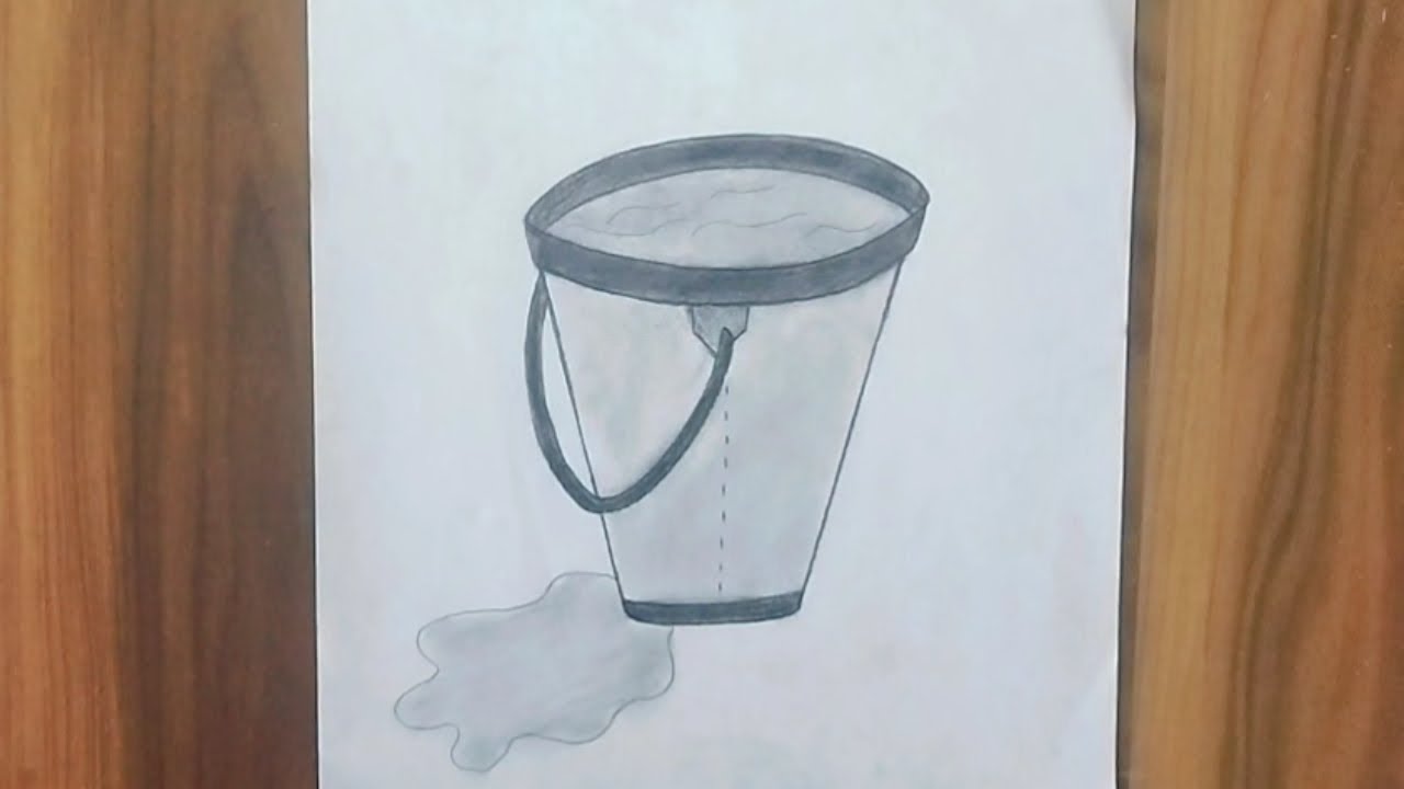 how to draw a bucket 🪣 balti ki art balti drawing balti art bucket ...