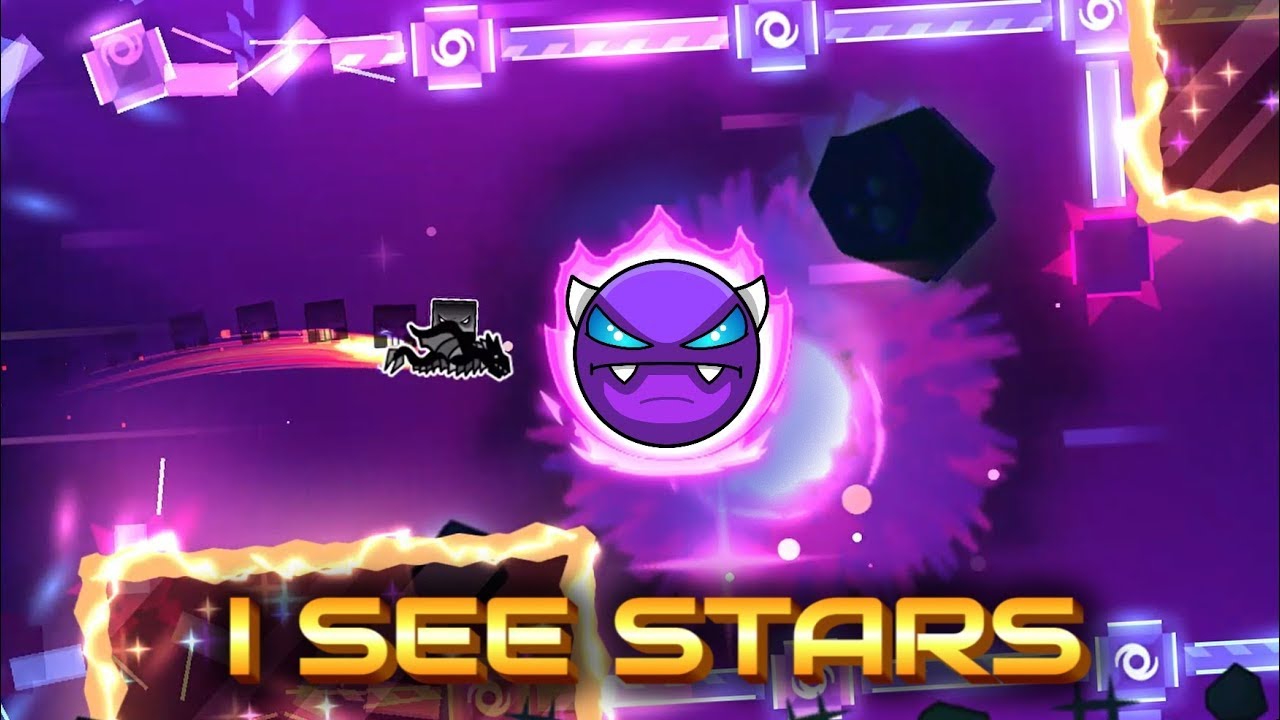 i see stars. Geometry dash legendary easy demon. going for 100% - YouTube