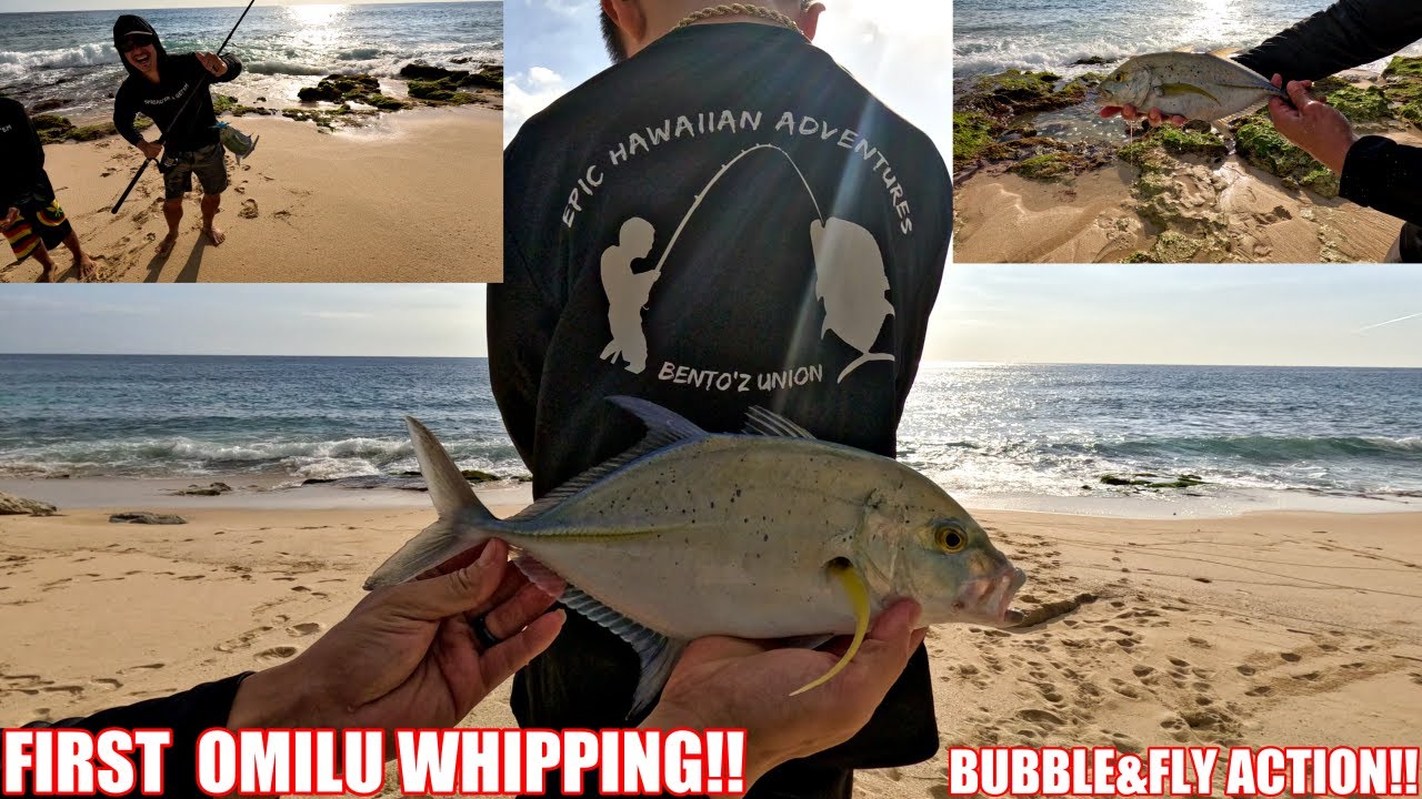 HE CAUGHT DOUBLE OMILUS| PAPIO CATCH AND COOK| WHIPPING| ULUA FISHING ...