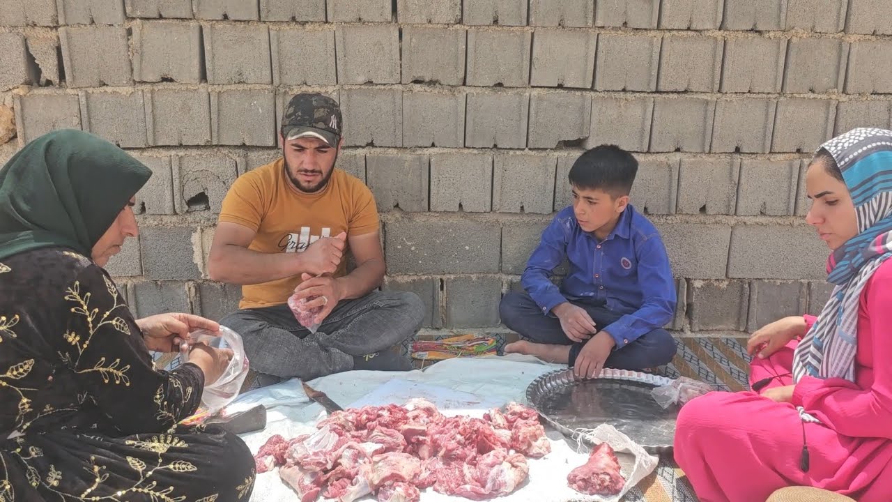 Sacrifice and distribution among needy families by nomadic family of ...