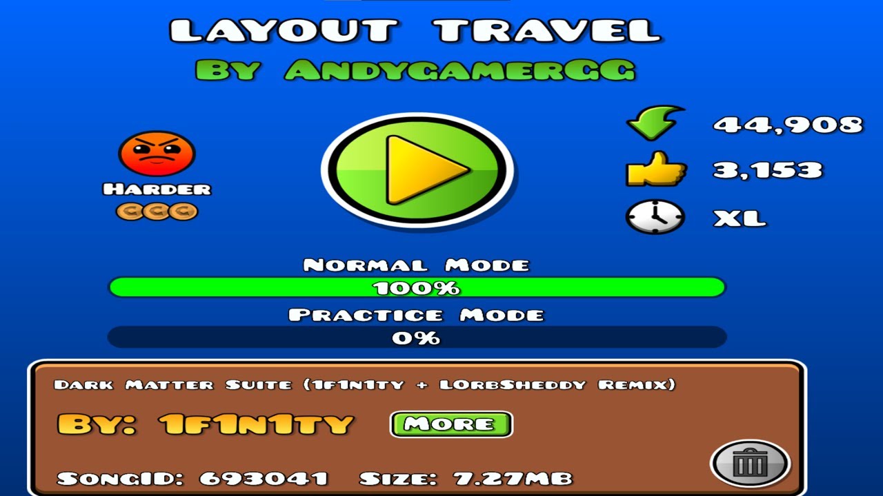 Geometry Dash LAYOUT TRAVEL 100% By AndyGamerGG - YouTube