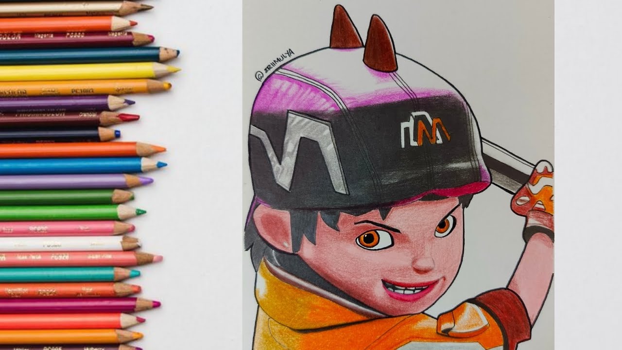 Drawing Boboiboy Gentar - Speed Drawing - YouTube