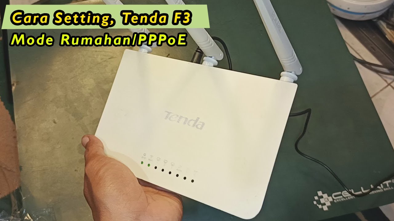 CARA SETTING ROUTER TENDA F3 MODE RUMAHAN - YouTube