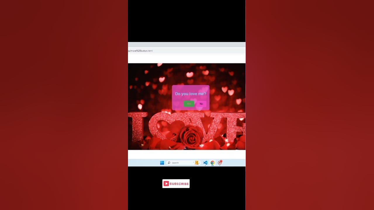 Movable Button Love Tranding Html Css Javascript Coading Coading Html Youtube