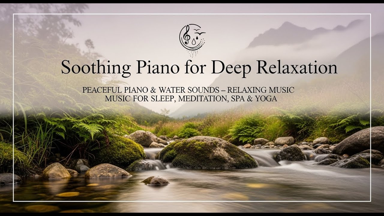 Peaceful Piano & Water Sounds | Relaxing Music for Sleep, Meditation ...