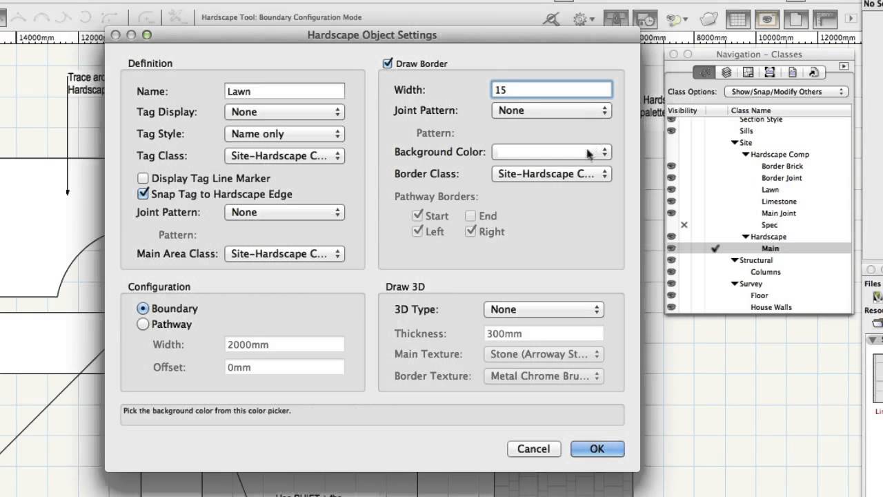 GSG - Vectorworks Landmark 2015 - 10 Create Hard Landscaping Areas ...