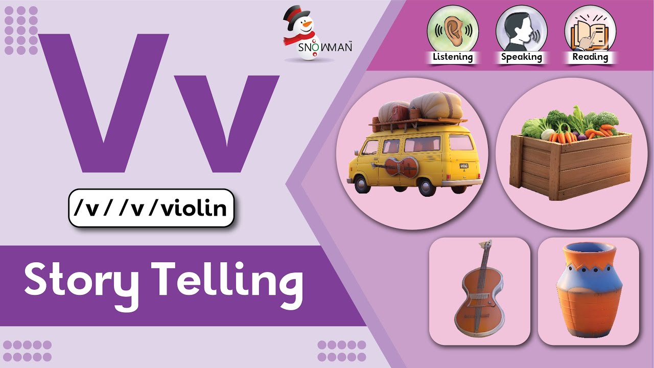 Letter Vv Story Time | Phonics and Vocabulary | Beginning Sounds and ...