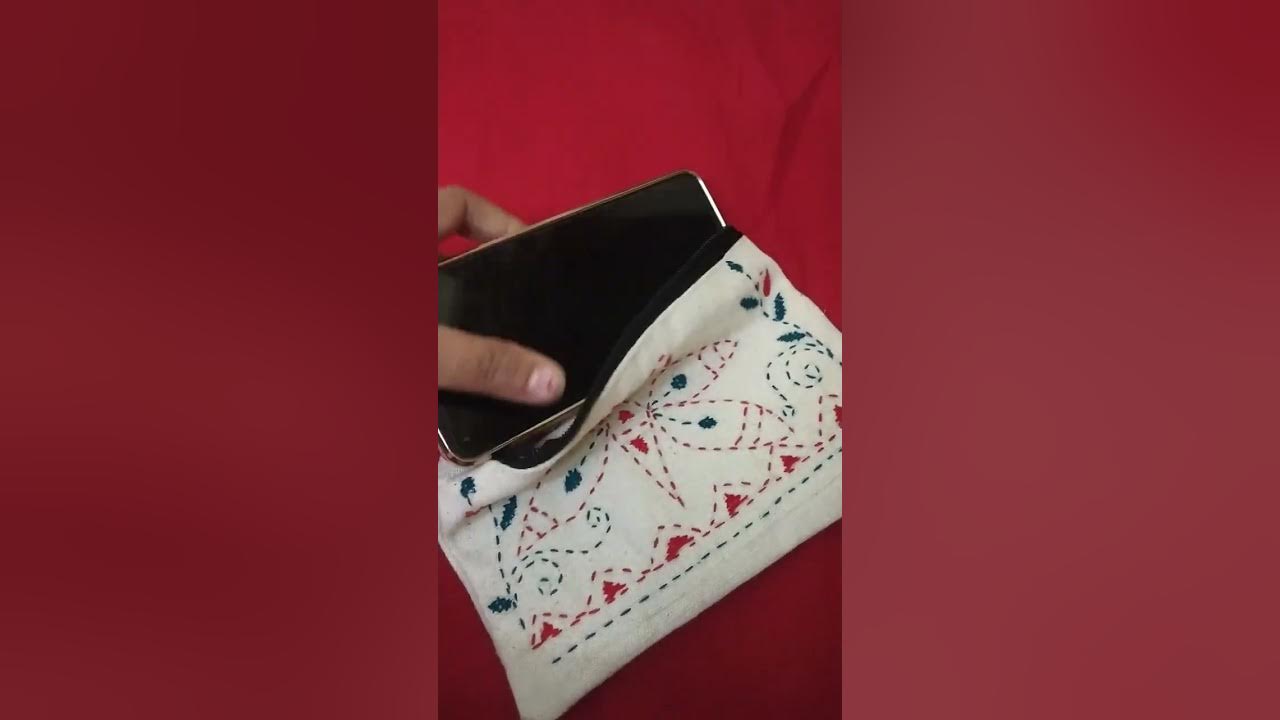 hand parse with kantha stitch - YouTube