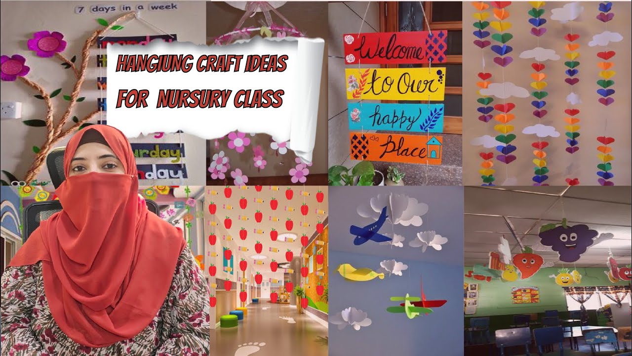 Classroom hanging decoration ideas | Hanging craft ideas for nursery ...