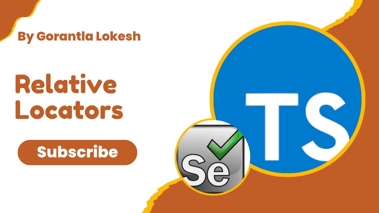 Part 3: Relative Locators In Selenium With Typescript | #relative # ...