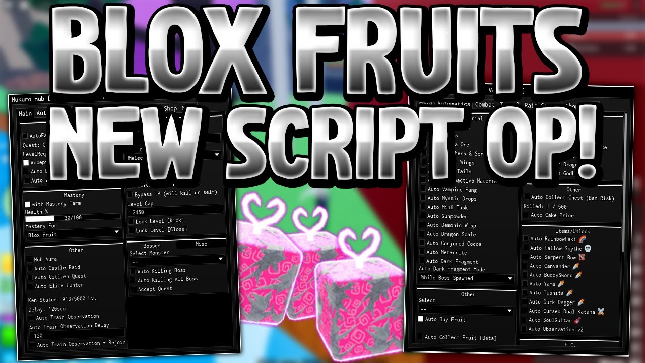 💗Blox Fruits Hack/Script (AUTOFARM HEARTS, AUTOFARM LEVEL, DUNGEON ...