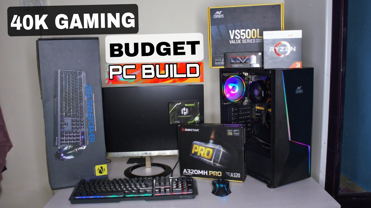 Rs 40,000 BUDGET GAMING PC BUILD | Ryzen 3 3200g | Best performance 😱 ...