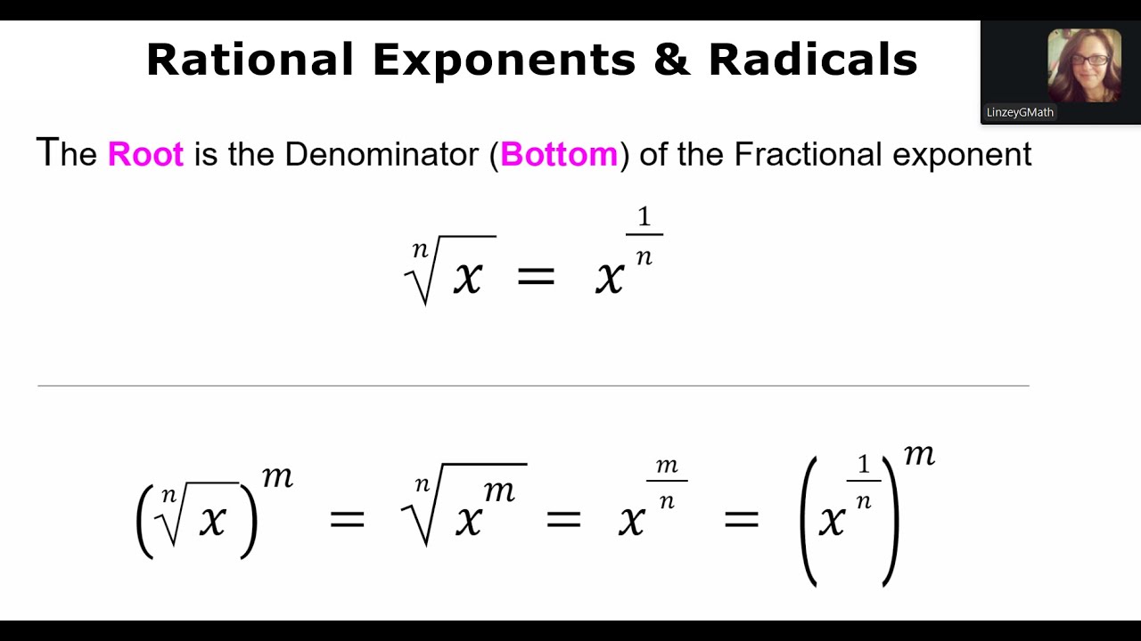 Rational Exponents & Radicals - YouTube