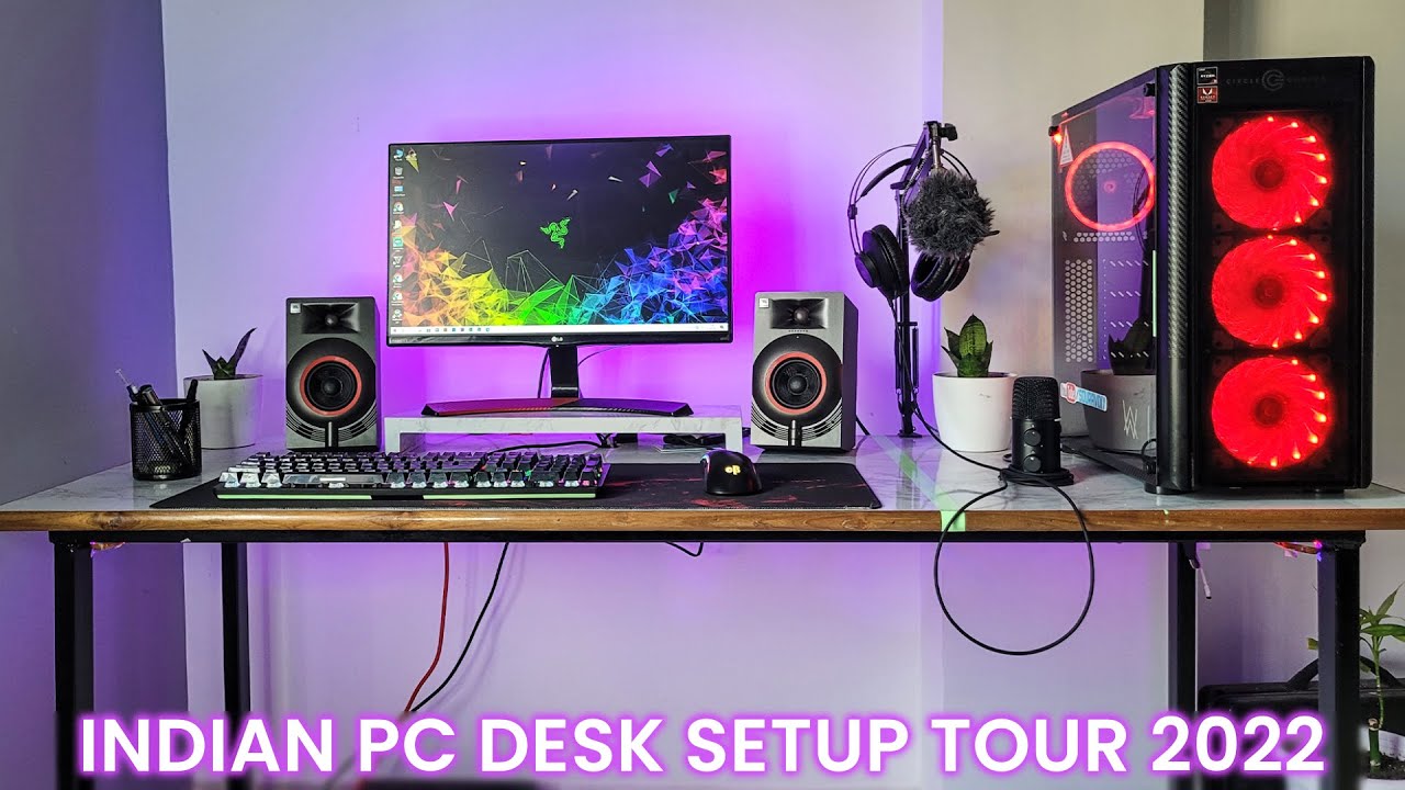 My PC Desk Setup Tour 2022 | Indian Budget Desk Setup - YouTube
