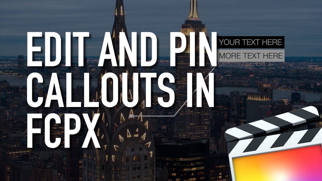 How to Edit and Pin Callouts in Final Cut Pro X FCPX - YouTube